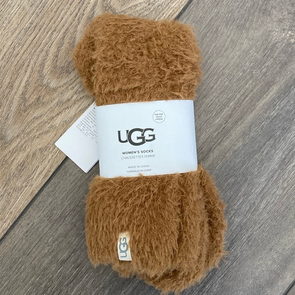 UGG | Accessories | Brown Fuzzy Ugg Socks | Poshmark